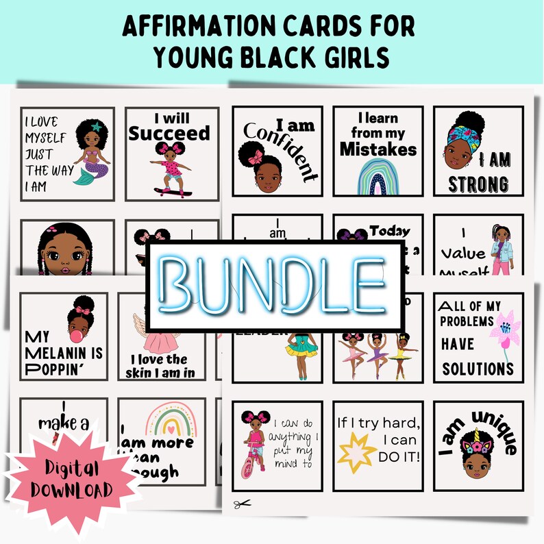 Affirmations for Black Girls Affirmation for Girls Self Love Black Girl ...