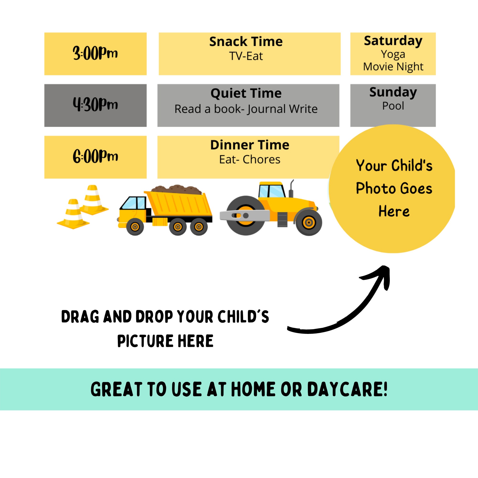 Editable Daily Schedule Printable Daily Planner Everyday Routine ...