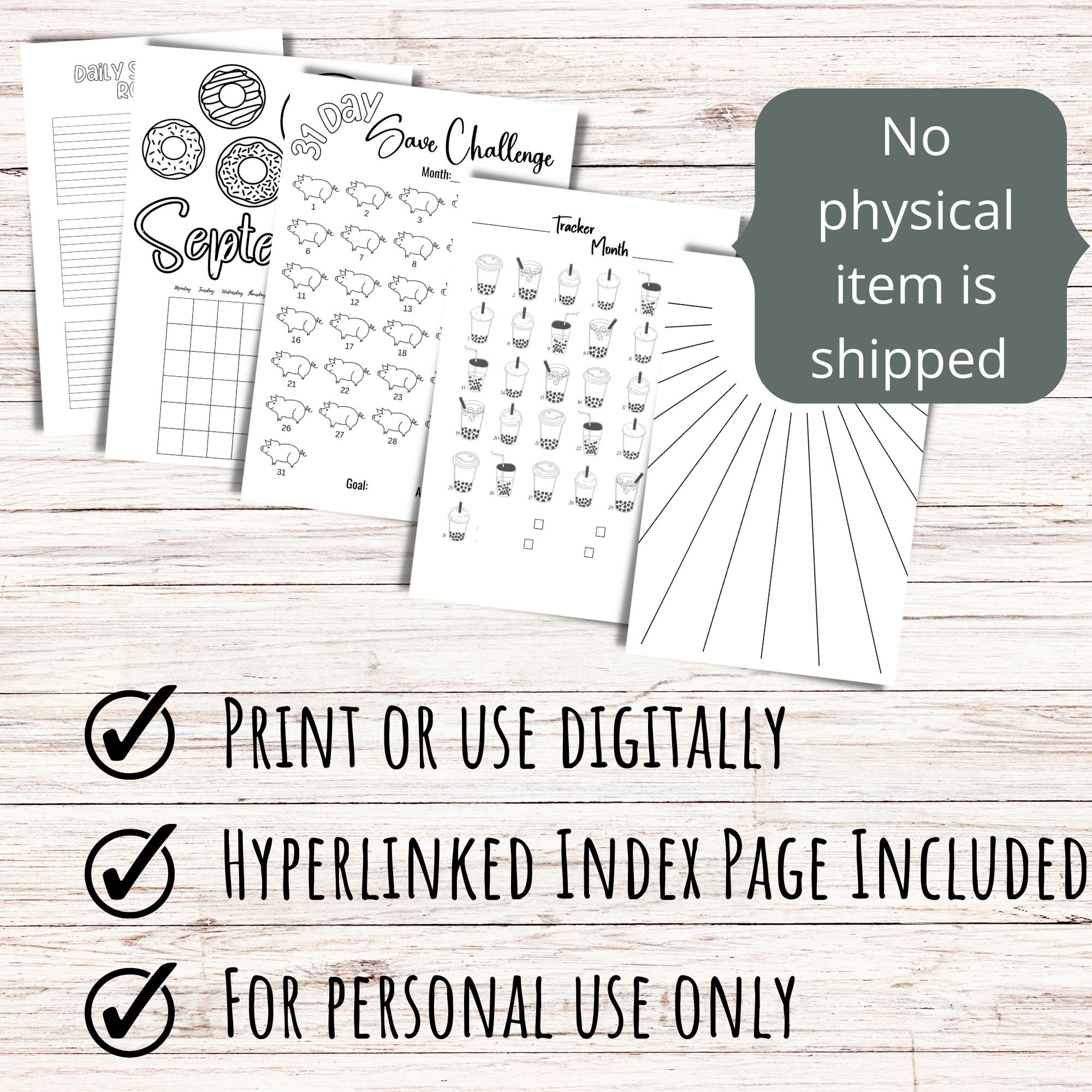 Printable Journal Bundle Digital Planner and Journal Templates PDF ...