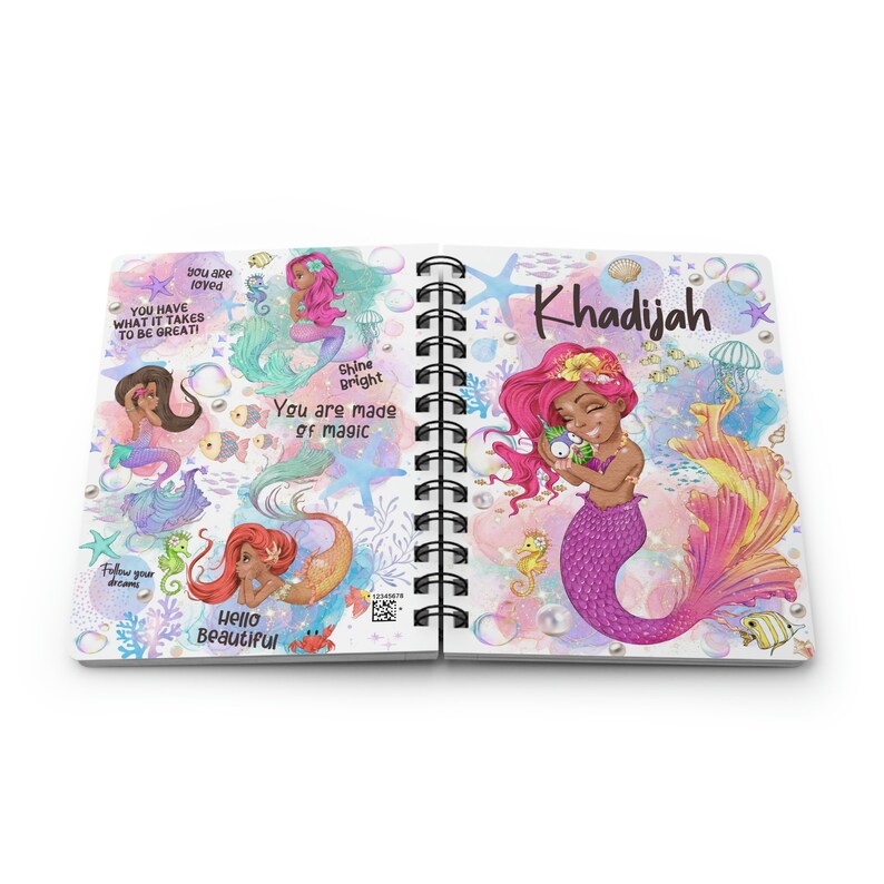 Black Mermaid Custom Notebook Black Girl Gifts Black Girl Princess ...