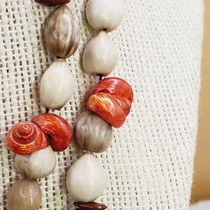 Vtg Handmade Tribal Hawaiian Island Kukui Nut Koa Seed 38" With Shells ...