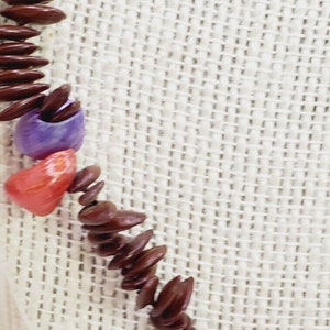 Vtg Handmade Tribal Hawaiian Island Kukui Nut Koa Seed 38" With Shells ...