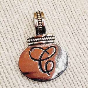 Ganz Initial Cursive Letter Charm Pendant C Silver Tone .75" X 1.2" - Etsy