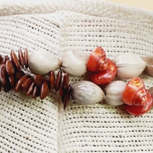 Vtg Handmade Tribal Hawaiian Island Kukui Nut Koa Seed 38" With Shells ...