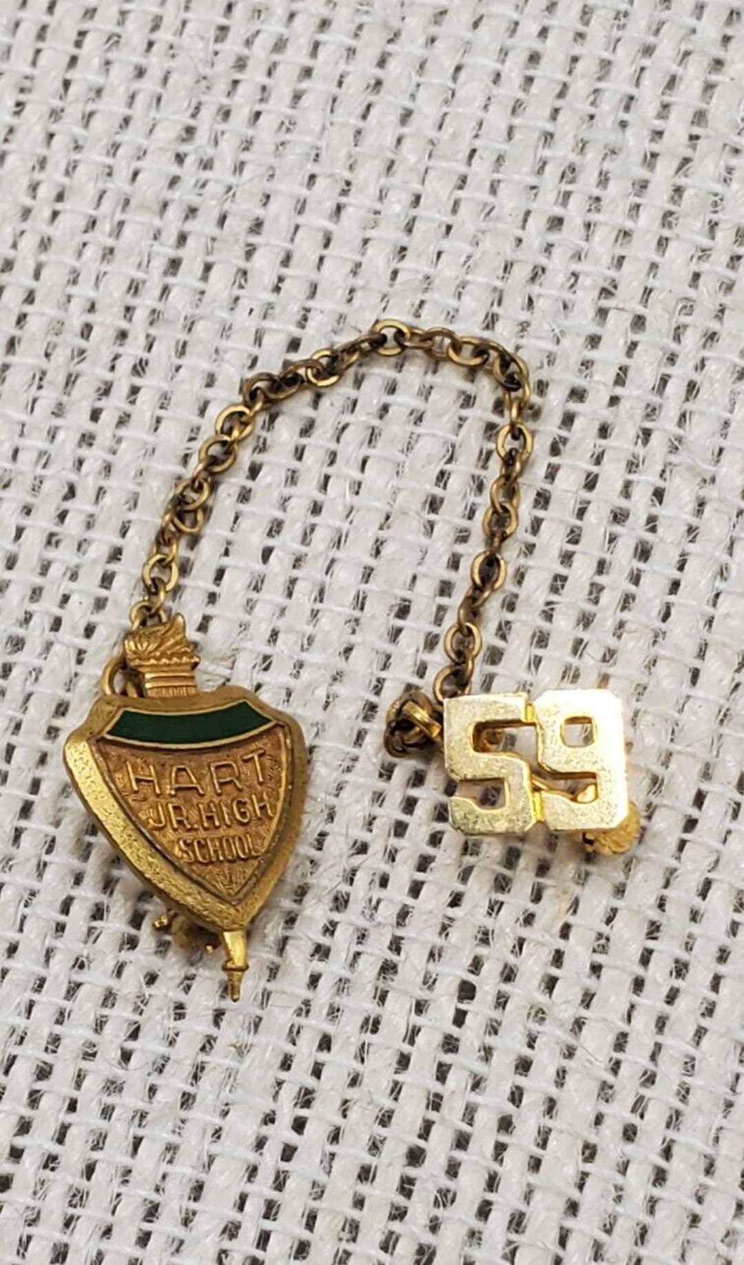 1959 Hart Junior High School Vintage Lapel Pin ~ Metal Arts Co. - Etsy