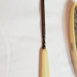 7 Antique 1920s Parisian Loonen Ivory Celluloid France Brush Mirror ...