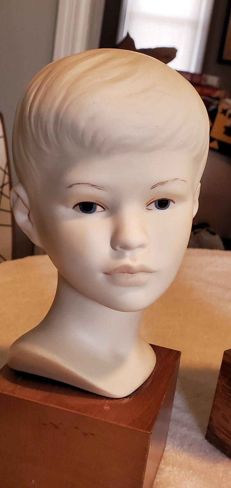 Cybis Porcelain Boy and Girl Busts Wooden Block Bases Signed - Etsy