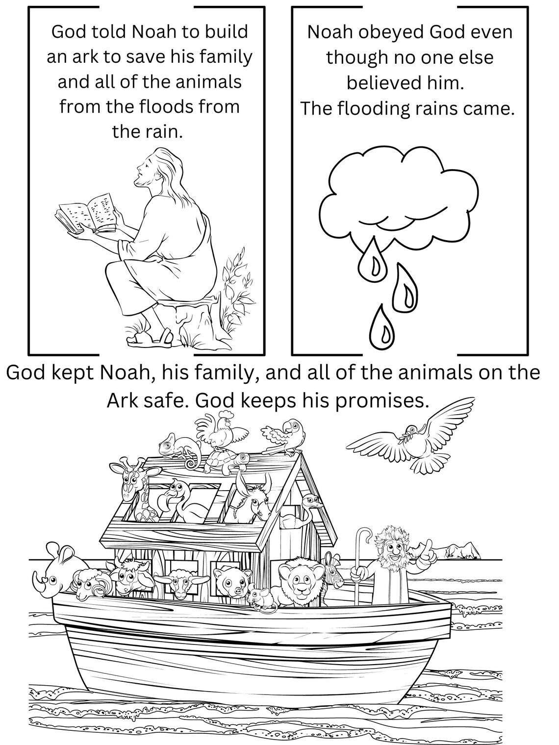 Noah's Ark - Rainbow - Genesis - Church Activity - Etsy
