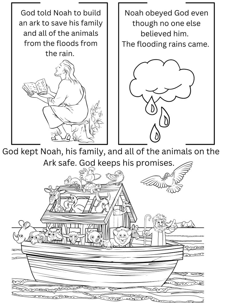 Noah's Ark - Rainbow - Genesis - Church Activity - Etsy