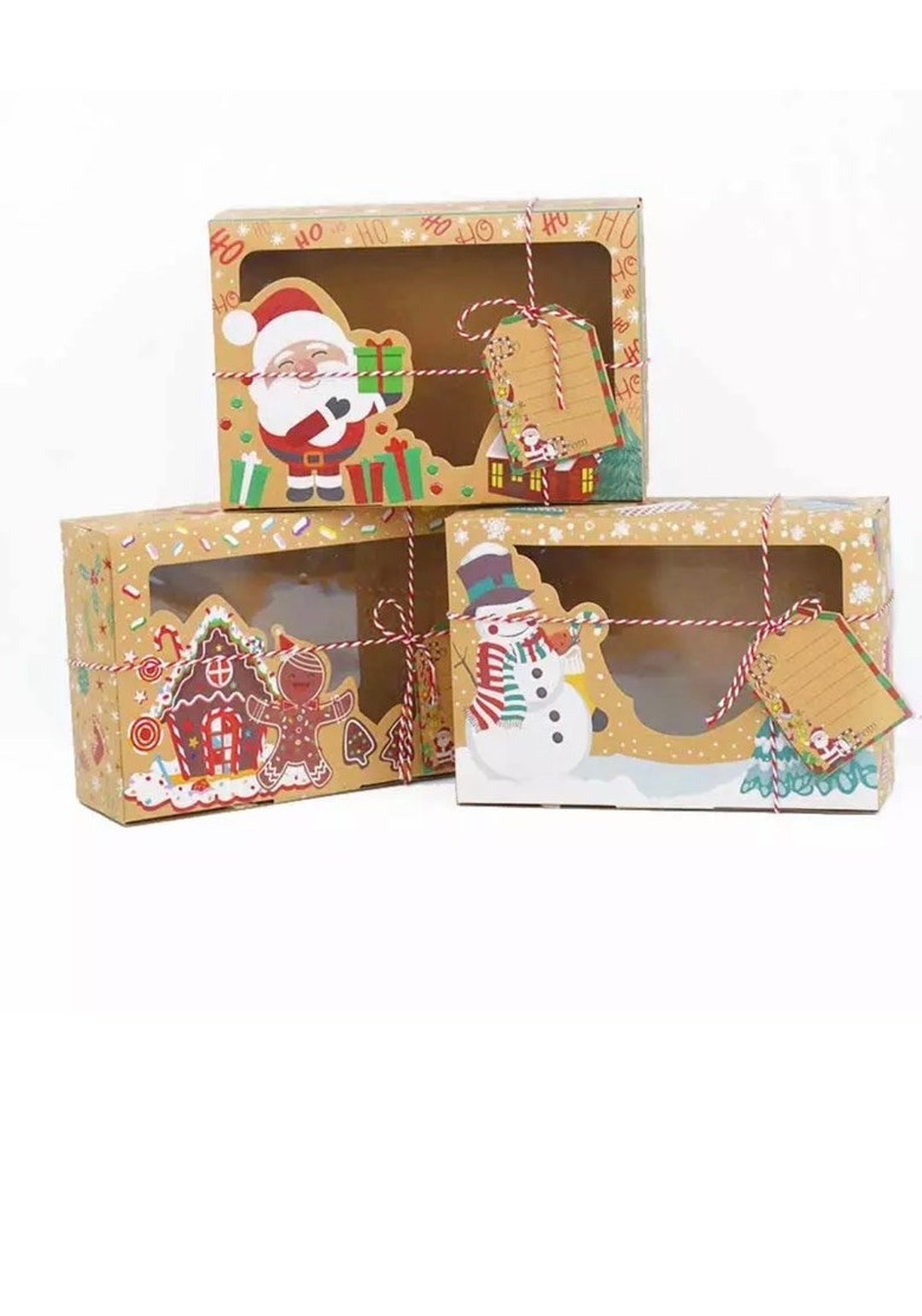 Christmas Cookie or Candy Boxes - Set of Three - Etsy