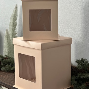 Tall Cake Boxes - White/pink - 8x8x10 and 10x10x12 - Etsy