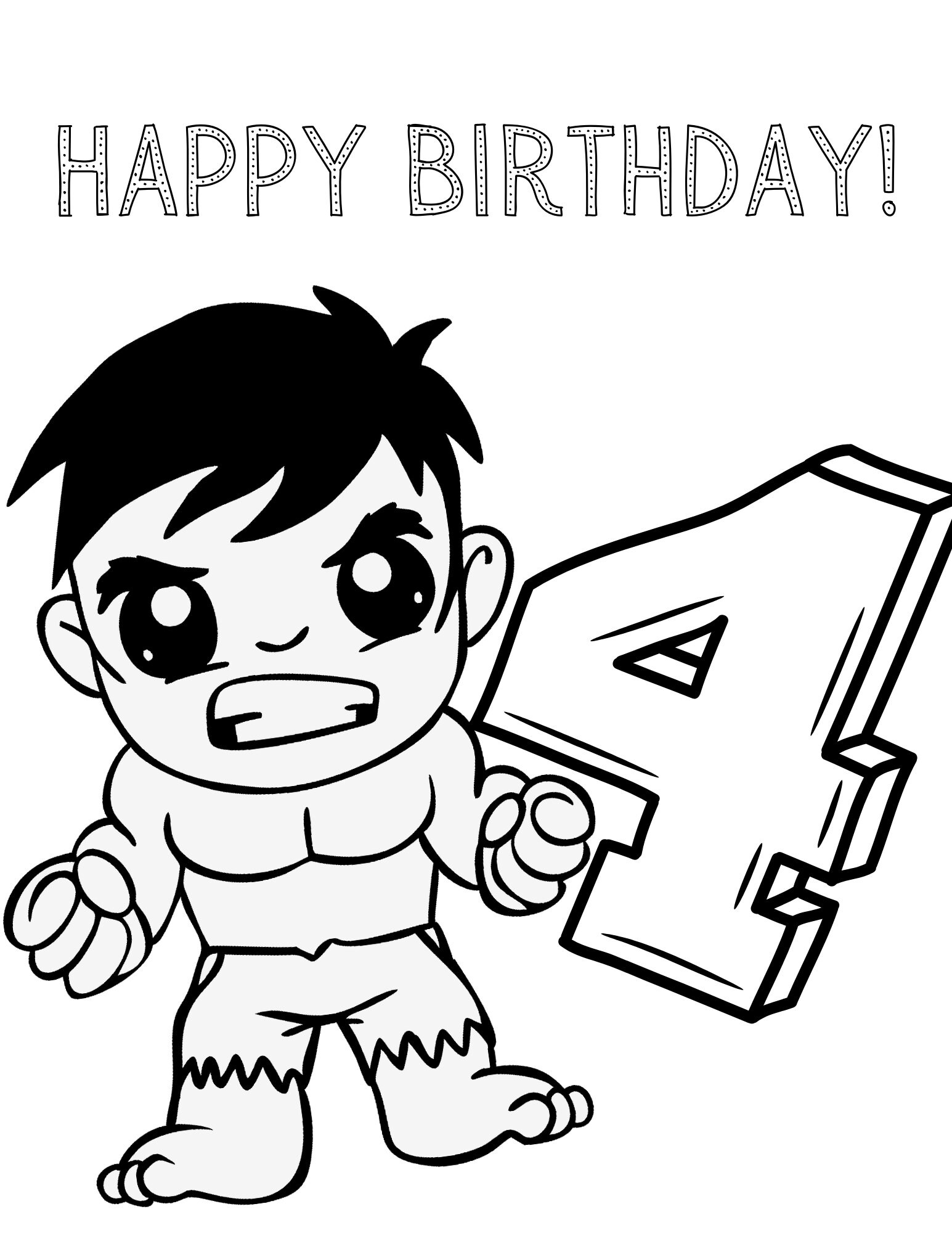 Instant Download Avengers Hulk Superhero 4th Birthday Color Activity - Etsy