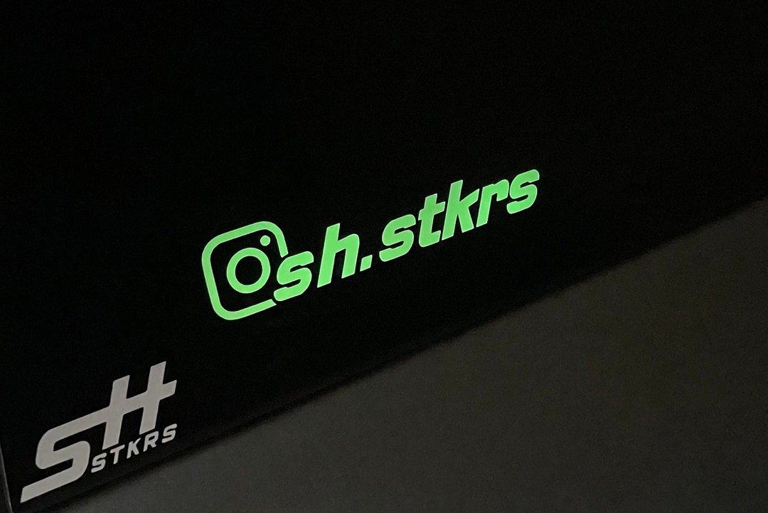 Personalized Phosphorescent Photoluminescent Instagram Sticker Glows in ...