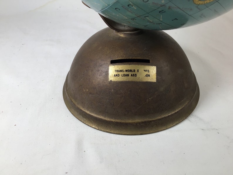 Desktop World Globe Bank, Mid-century, 1960’s, 7-inch Vintage Globe - Etsy