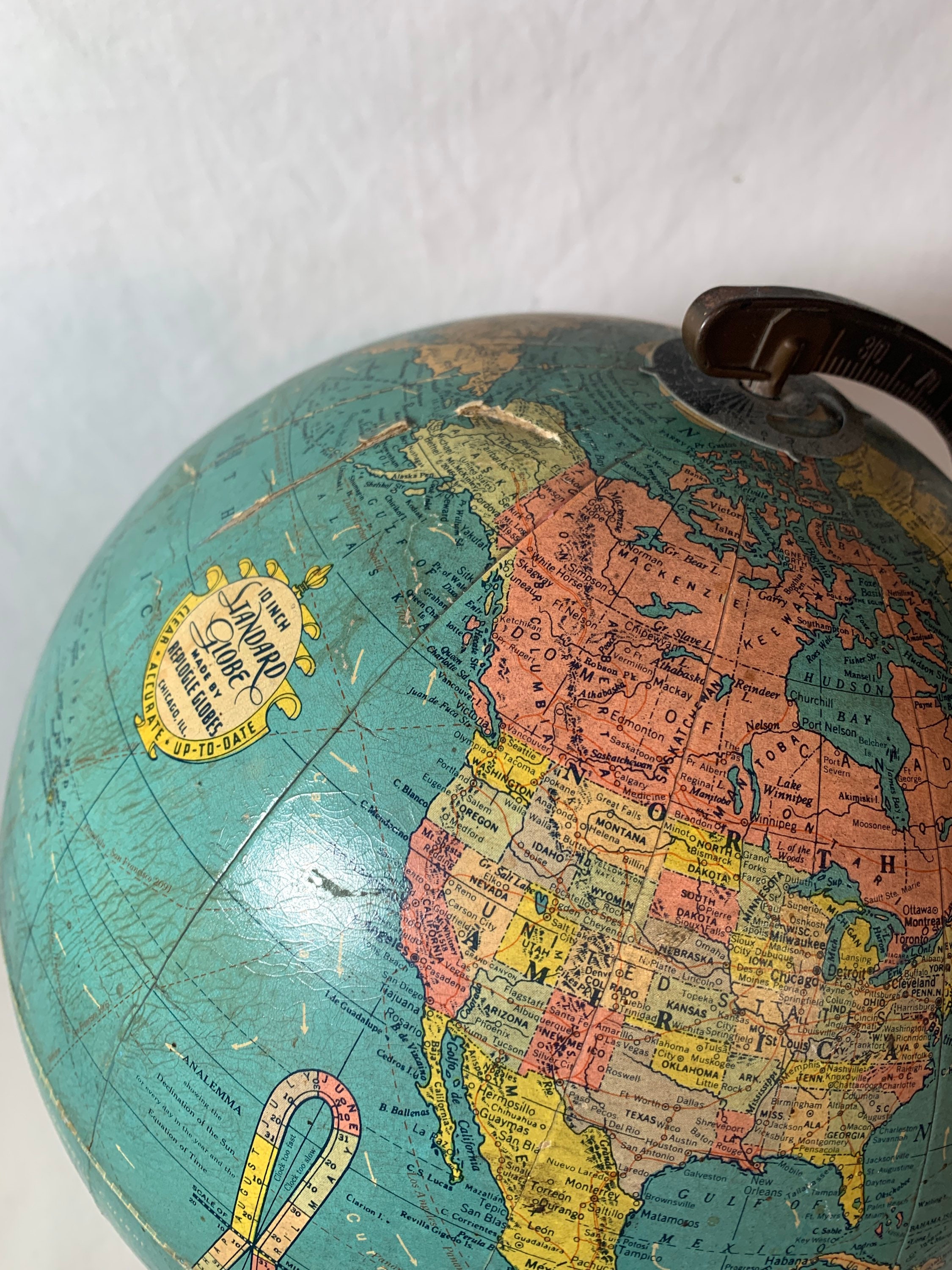 Retro World Globe From 1950s - Etsy