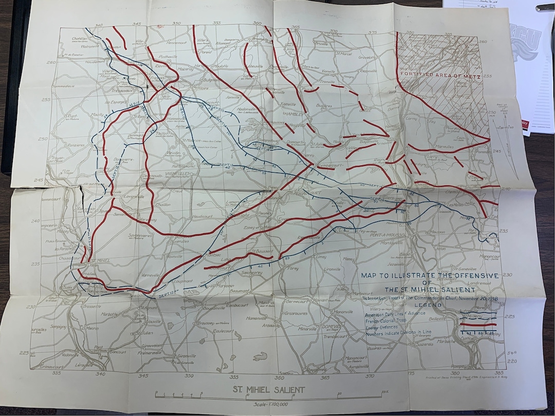 Map of World War I Offensive of the St. Miguel Salient - Etsy