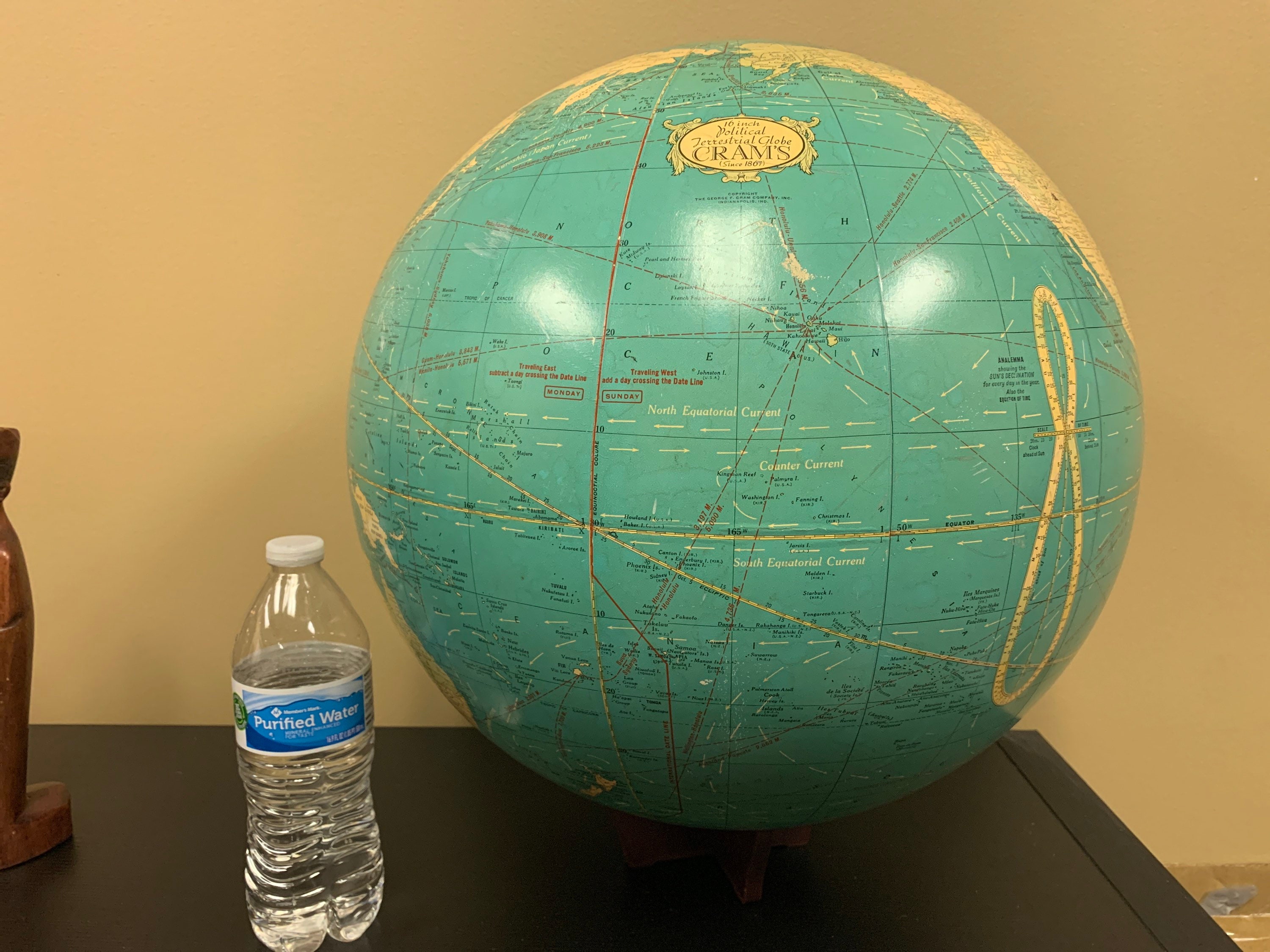 Large Vintage World Globe, Crams Globe, Vintage Globe, 16 Inch Globe - Etsy