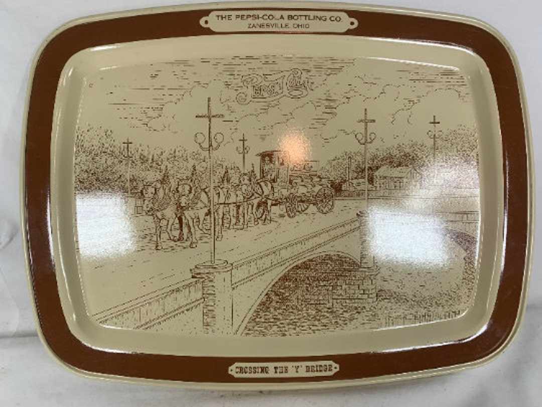 Vintage Pepsi Tray, Pepsi Cola, Zanesville, Ohio, Y Bridge, Serving ...