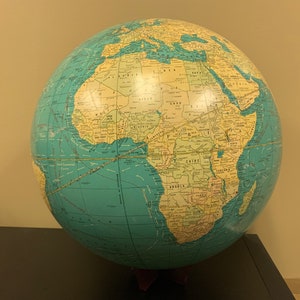 Large Vintage World Globe, Crams Globe, Vintage Globe, 16 Inch Globe - Etsy