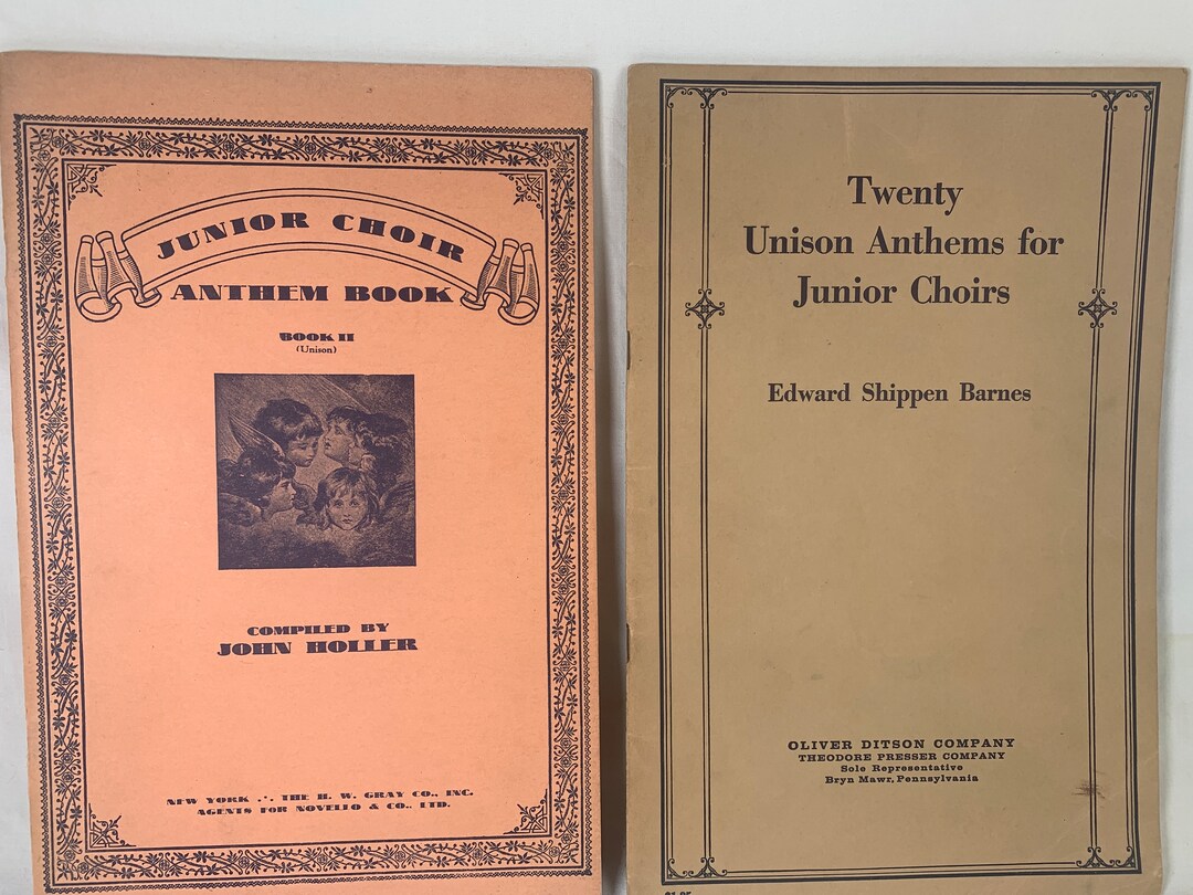Junior Choir Anthem Music Books, Set of 2, From 1926 and 1936 - Etsy