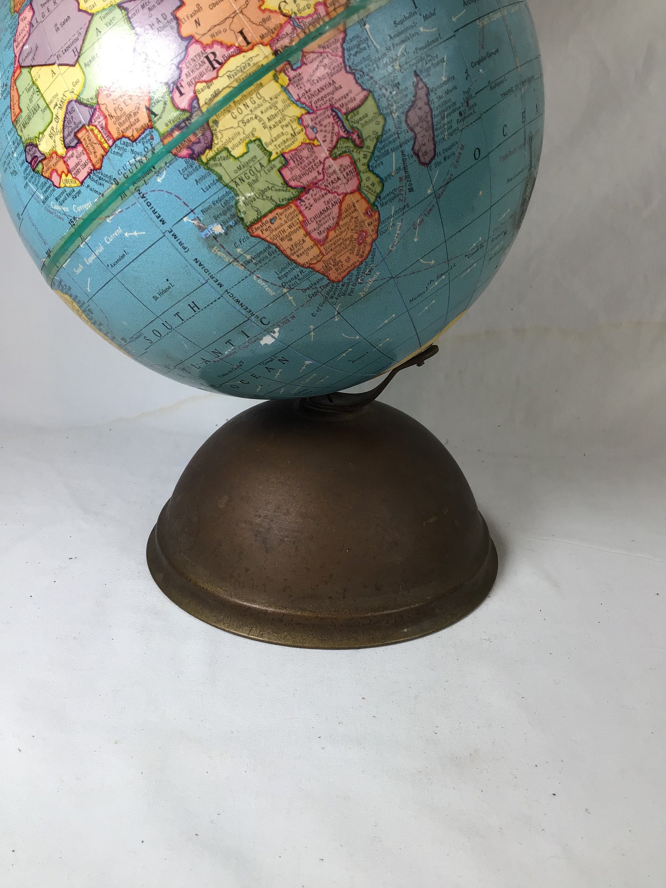 Desktop World Globe Bank, Mid-century, 1960’s, 7-inch Vintage Globe - Etsy