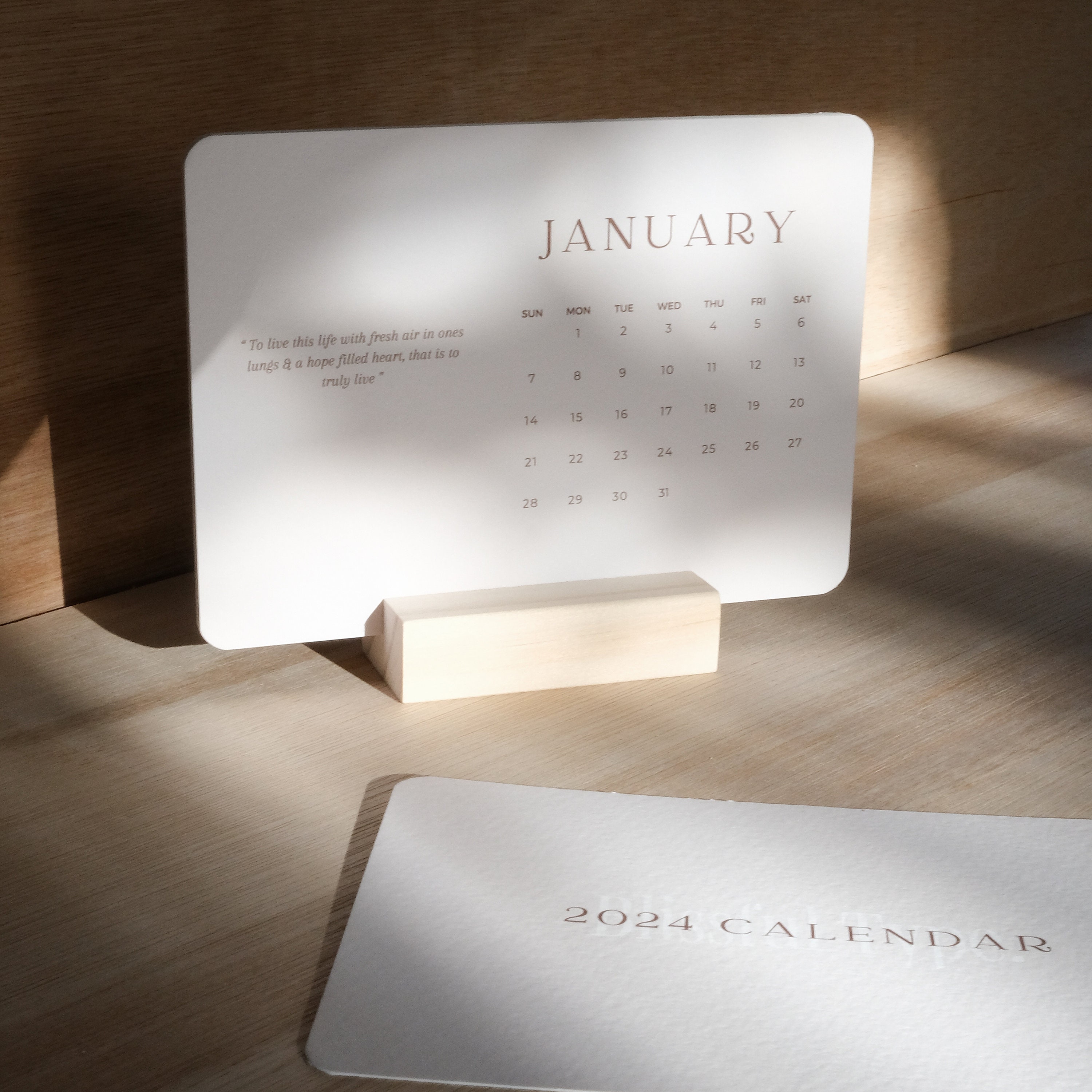 Desk Calendar Motivational Minimalist 2024 Planner, Inspirational ...