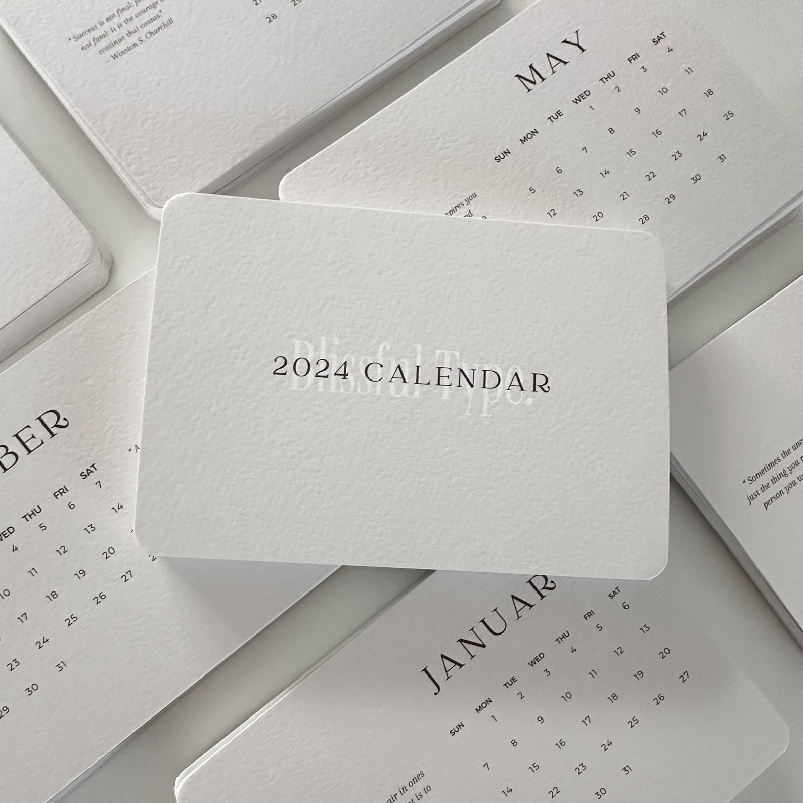 Desk Calendar Motivational Minimalist 2024 Planner, Inspirational ...