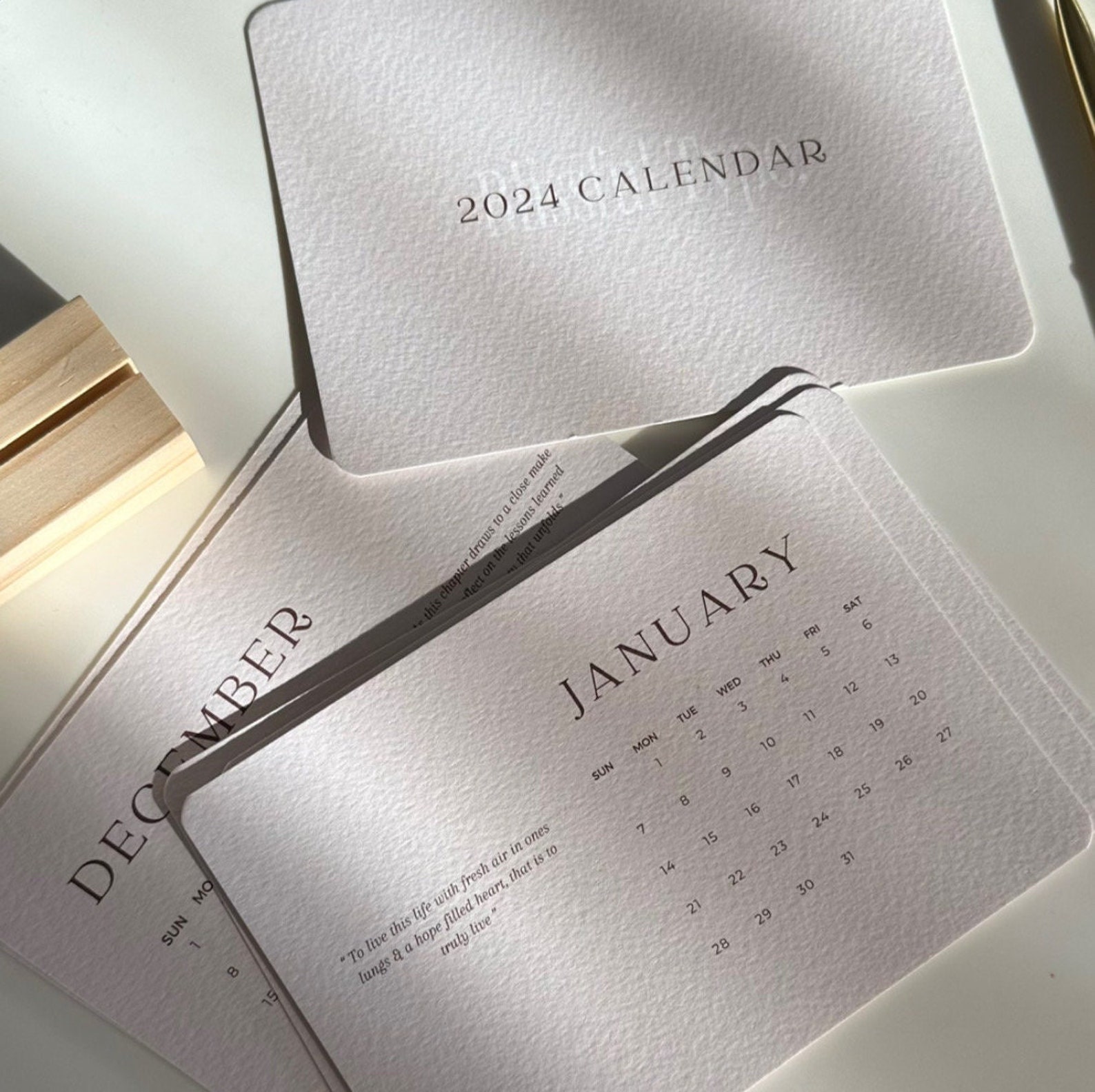 Desk Calendar Motivational Minimalist 2024 Planner, Inspirational ...