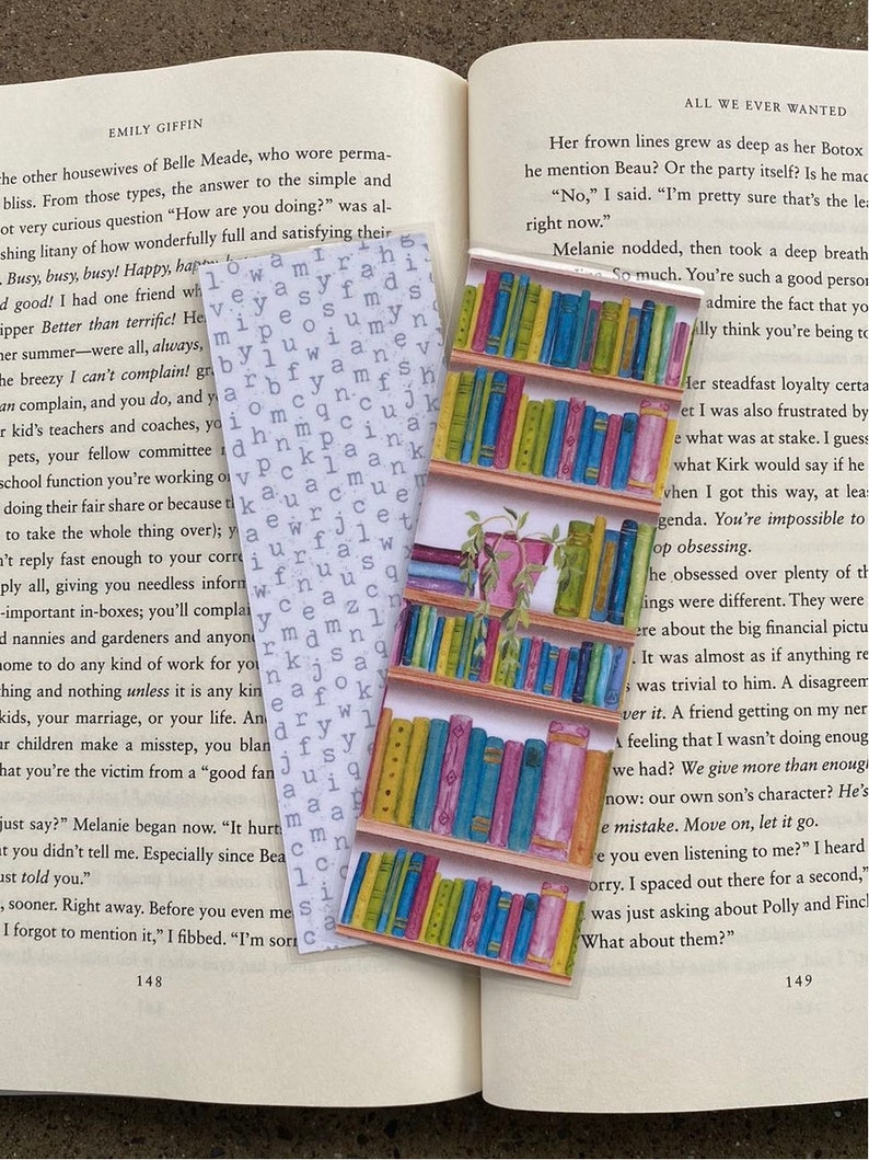 Bookshelf Bookmarks Book Lovers Bookish Gifts Bookmarks - Etsy