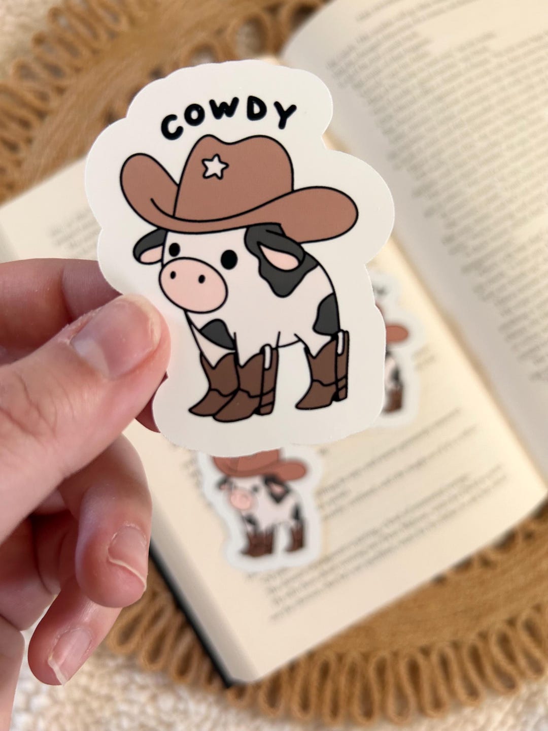 Cowdy Sticker | Cow Sticker | Yeehaw | Vinyl Sticker - Etsy