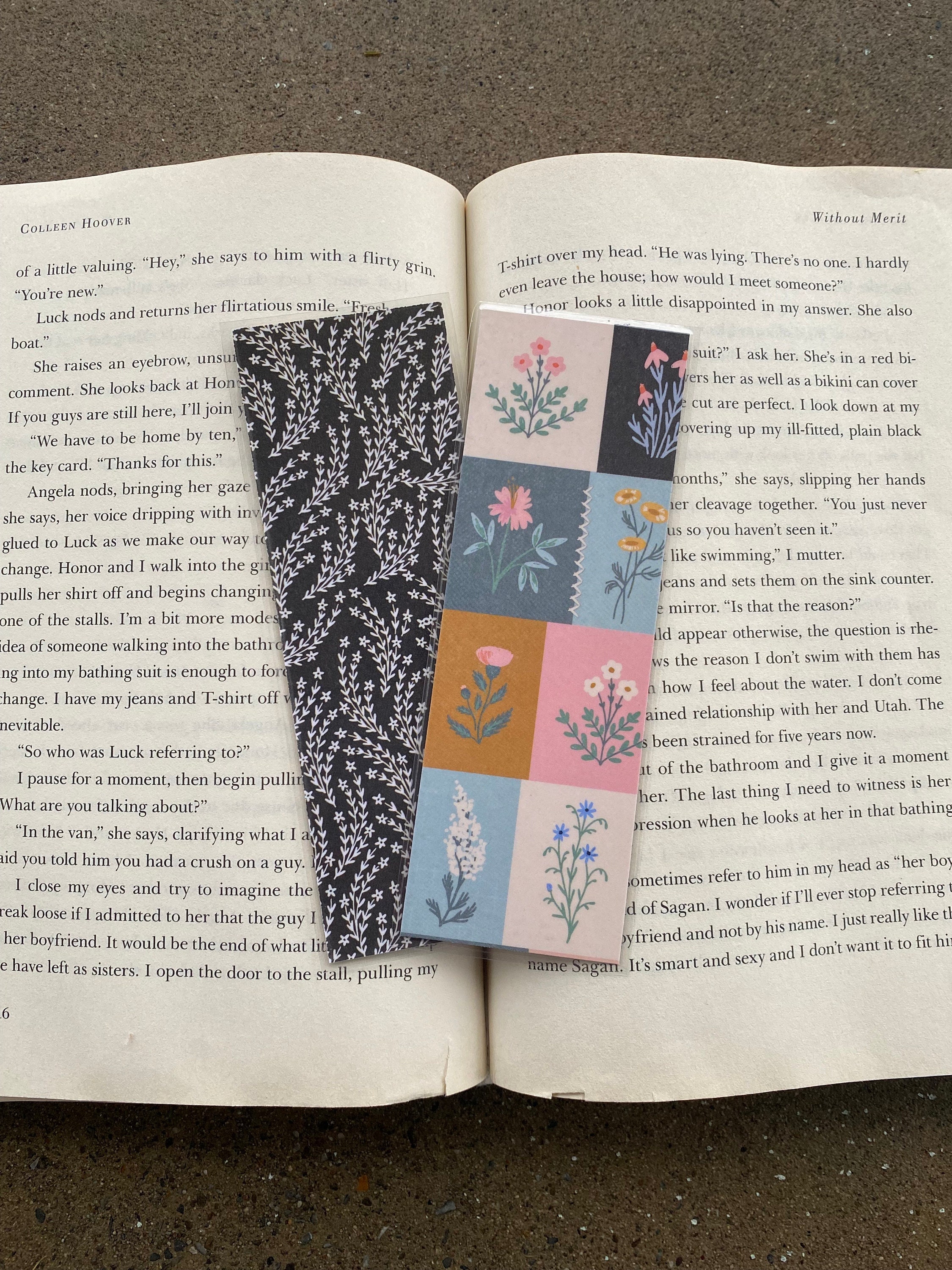 Abstract Floral Bookmarks Floral Lightbulbs Laminated & - Etsy