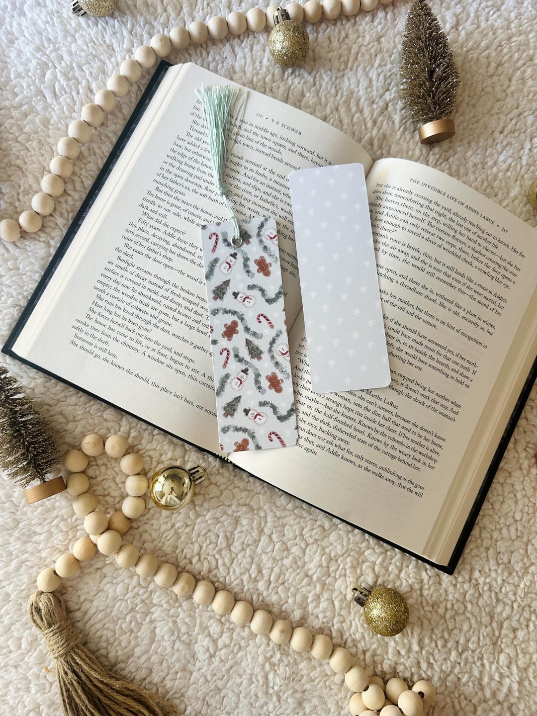 Christmas Cookies Bookmark | Holiday Bookmarks | Gingerbread Cookies ...