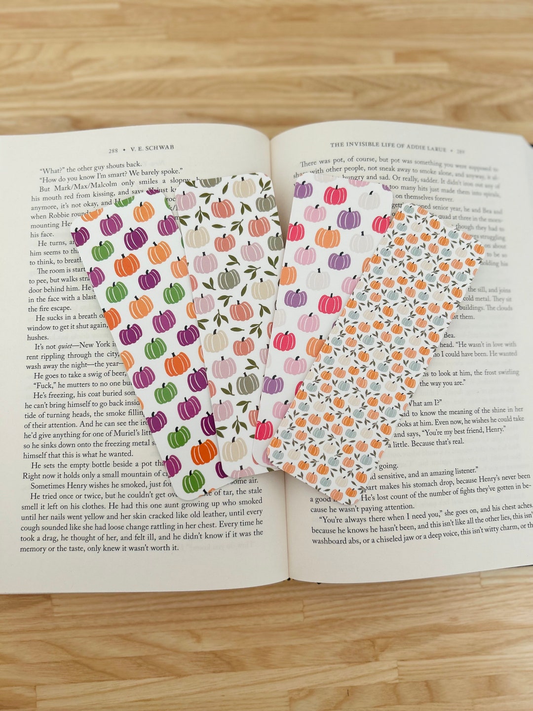 Pumpkin Bookmarks | Fall Bookmarks | Fall Leaves | Double-sided ...