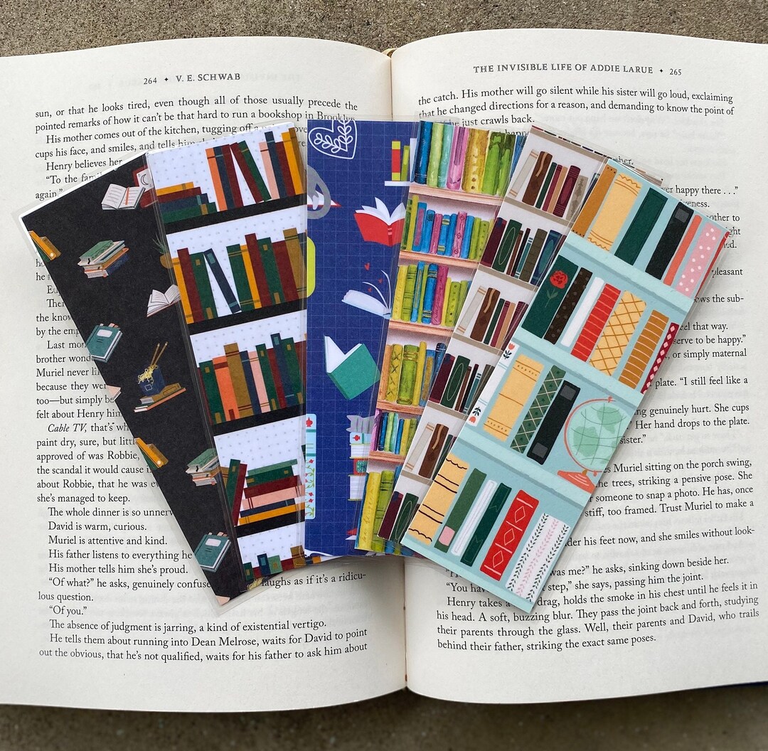 Bookshelf Bookmarks | Book Lovers | Bookish Gifts | Bookmarks for Book ...