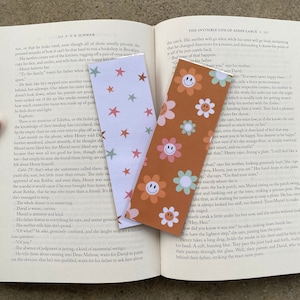 Retro Smile Collection | Floral Bookmarks | Happy Face Bookmarks ...