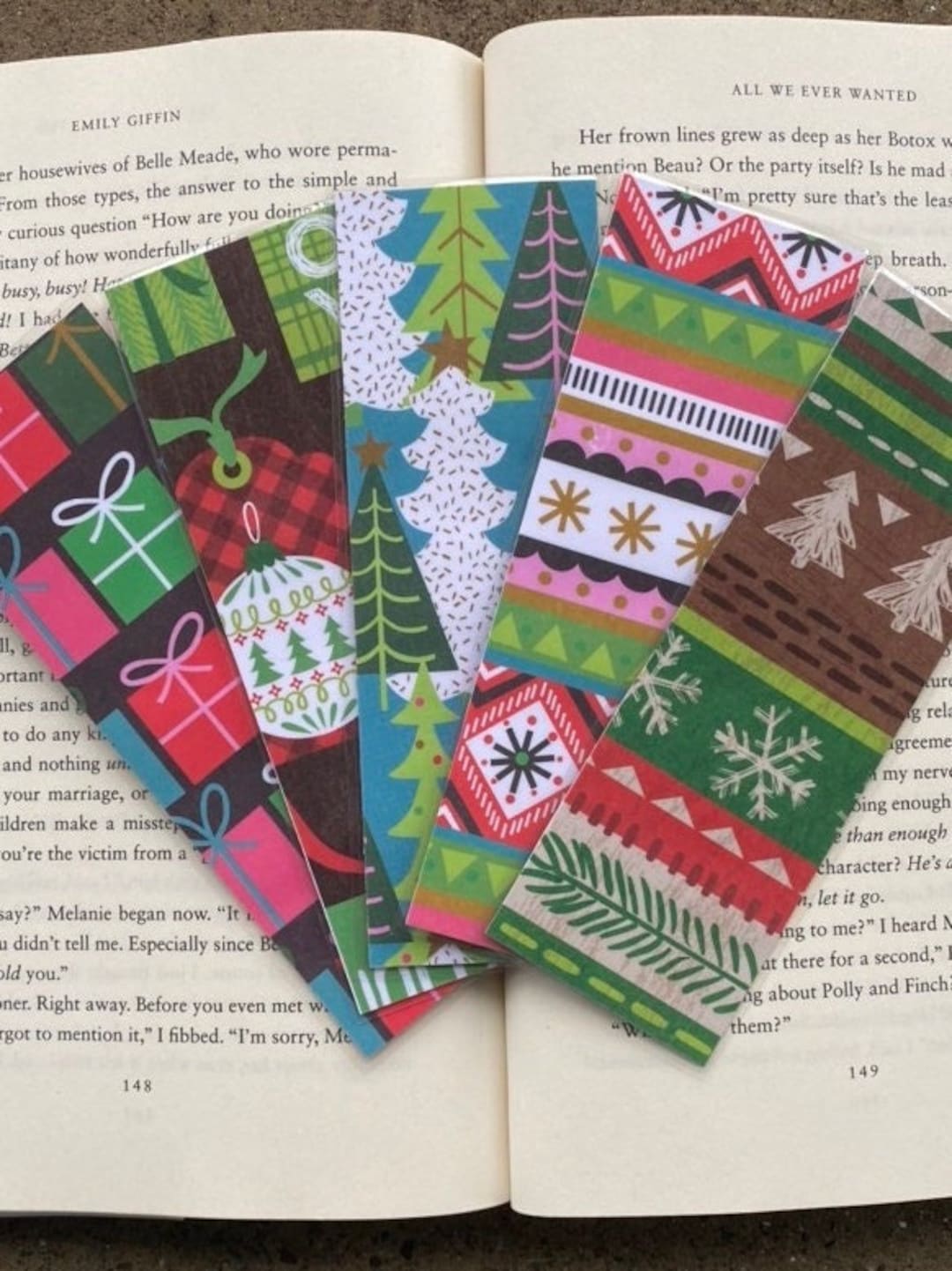 Christmas Bookmarks Ugly Christmas Sweater Christmas Village Country ...