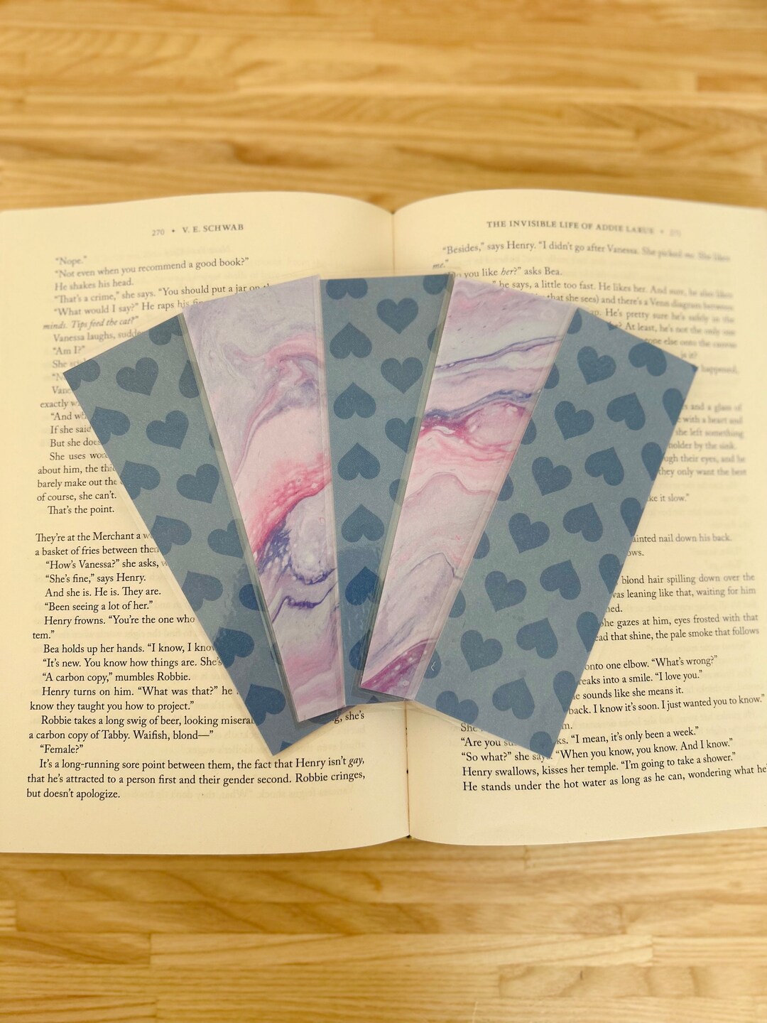 Lover Bookmark | Hearts | Marble | Laminated & Double-sided | Bookmark ...