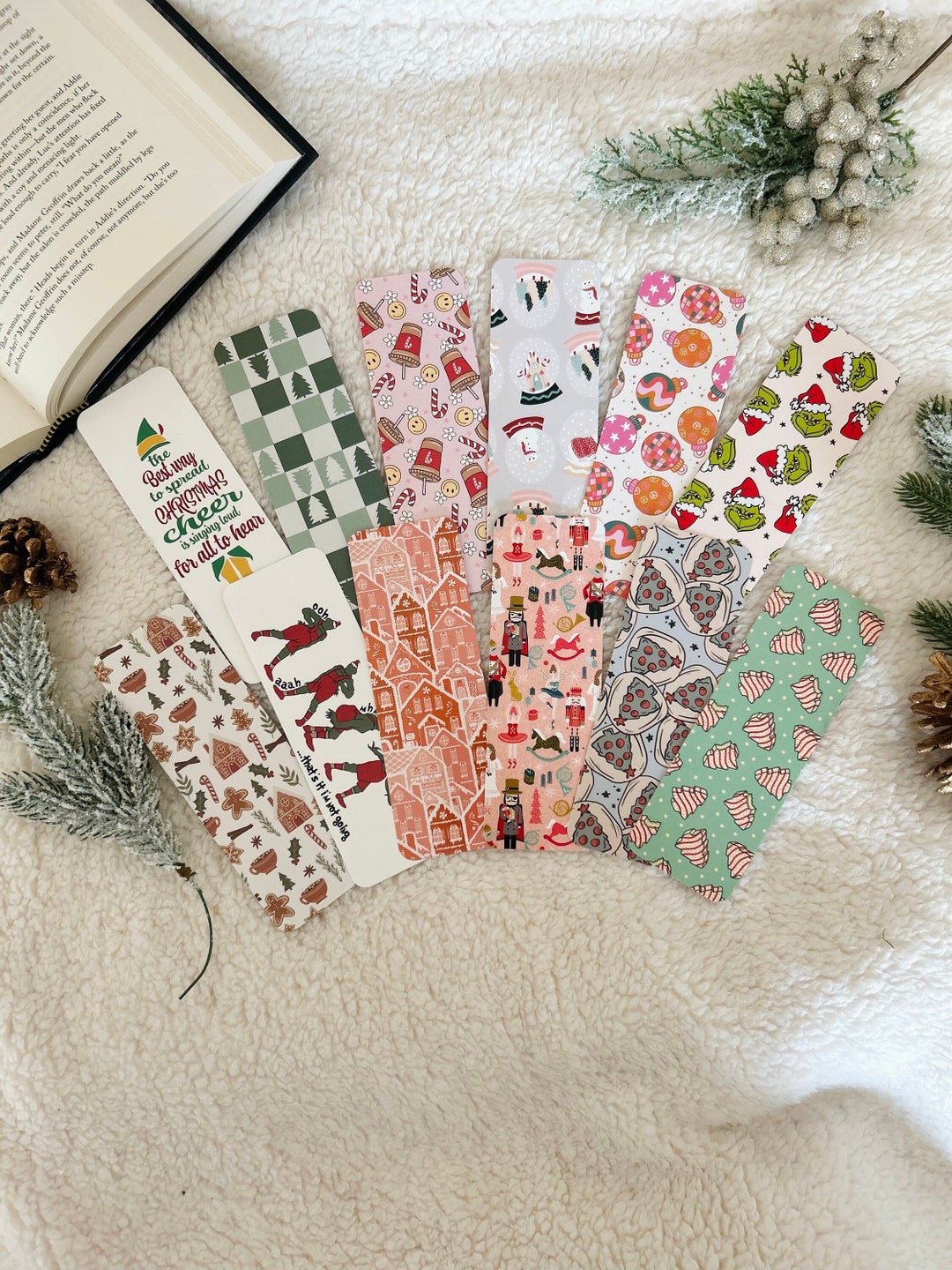 12 Days of Christmas Bookmark Bundle Mystery Christmas Bookmarks Book ...