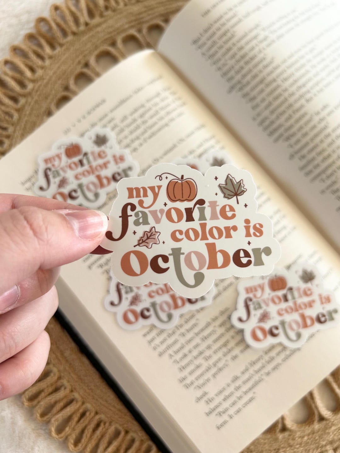 My Favorite Color is October Sticker | Fall Vibes Sticker | October ...