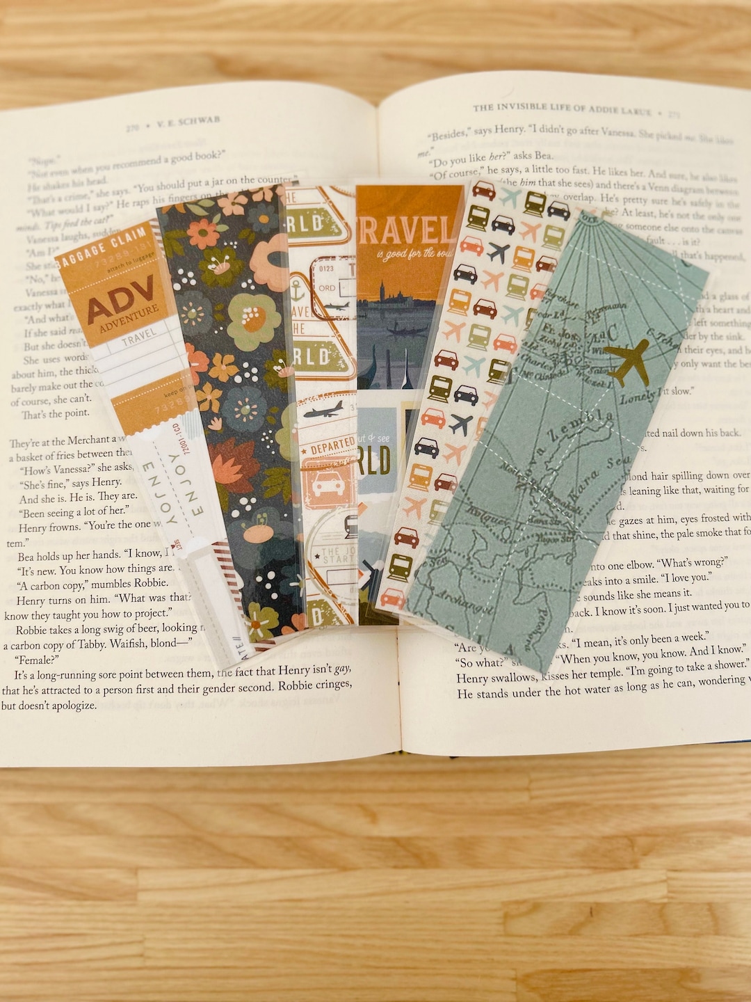 Travel Collection No. 2 | Map Bookmark | Planes | Flowers ...