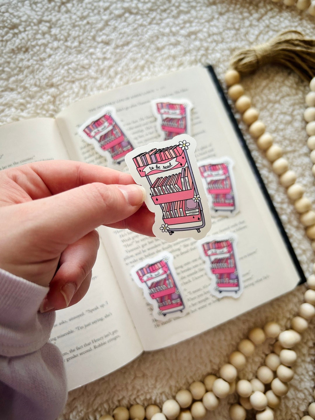 Tbr Cart Sticker | Book Lovers | Readers | Reading Era | Happy Vibes ...