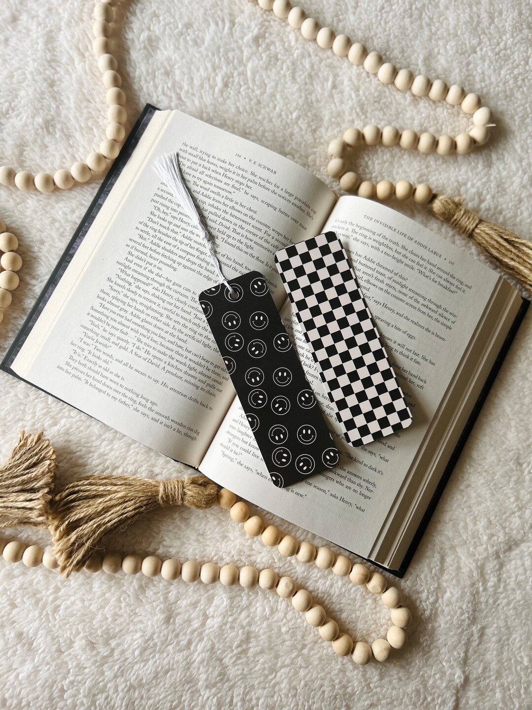 Black and White Smile Bookmark | Smiley Face Bookmarks | Checkered ...