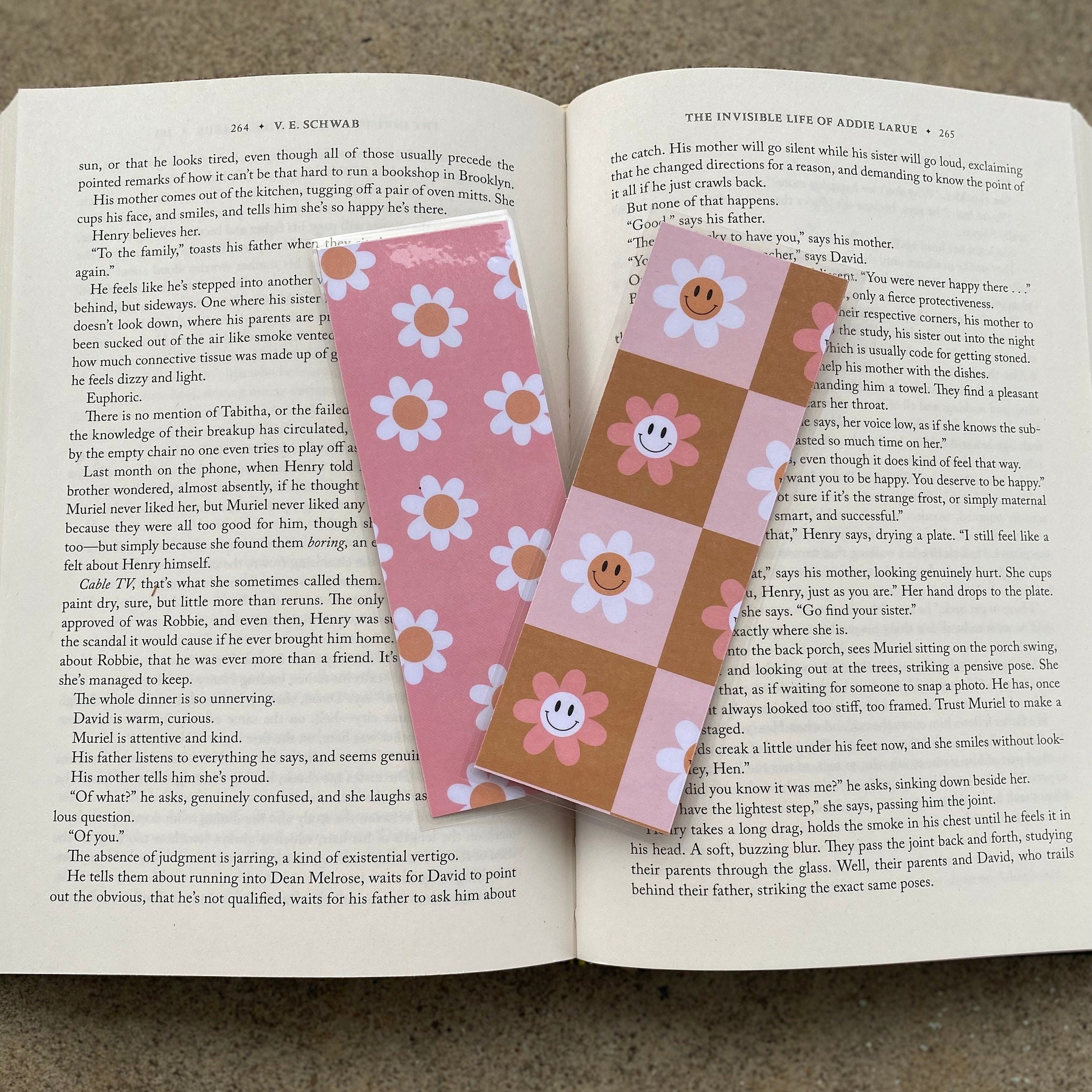 Retro Smile Collection | Floral Bookmarks | Happy Face Bookmarks ...