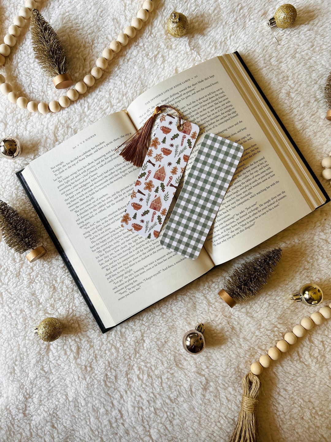 Gingerbread Bookmark | Holiday Bookmarks | Christmas Cookies | Boho ...