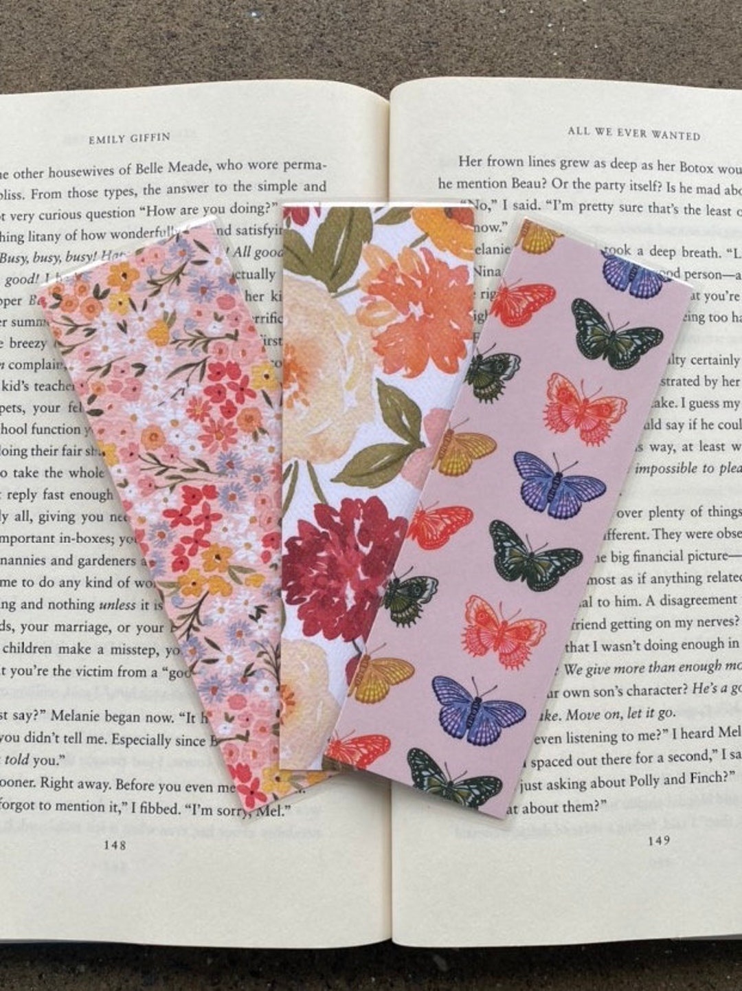 A Pink Spring Bookmarks Floral Bookmarks Pink Bookmarks - Etsy
