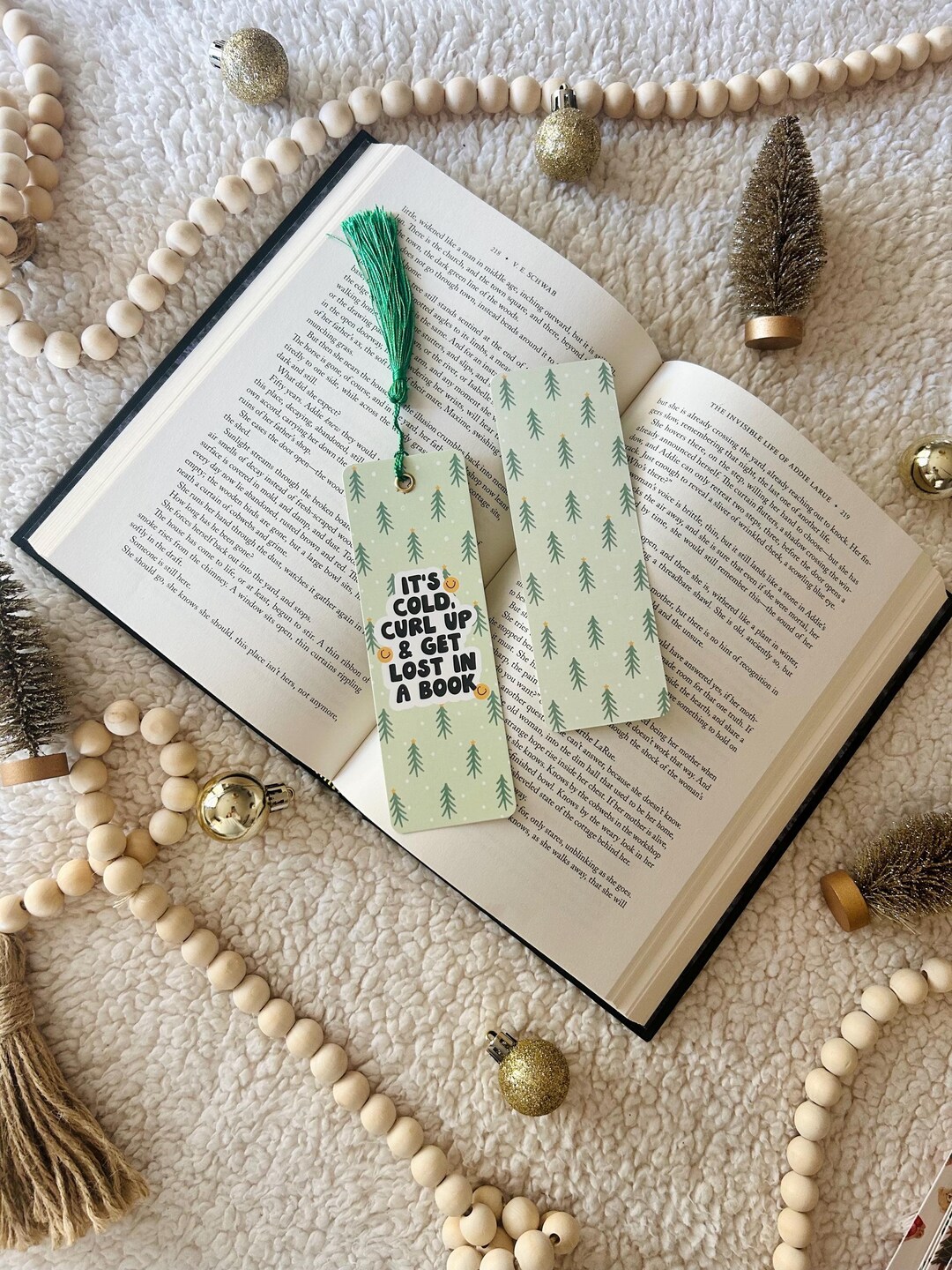 Curl up With a Book Bookmark | Holiday Bookmarks | Winter Bookmarks ...