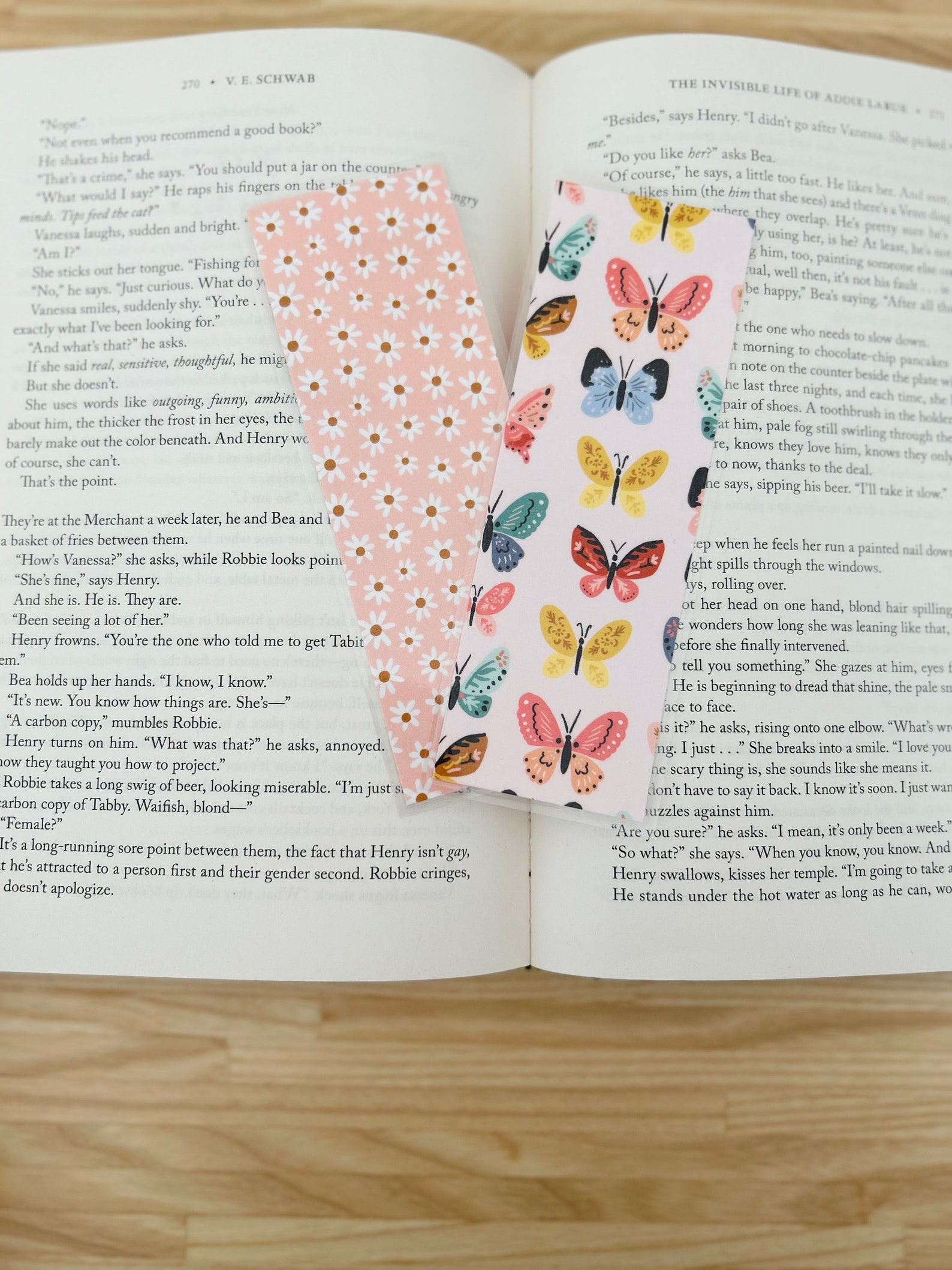 A Pink Spring Bookmarks Floral Bookmarks Pink Bookmarks Butterfly ...