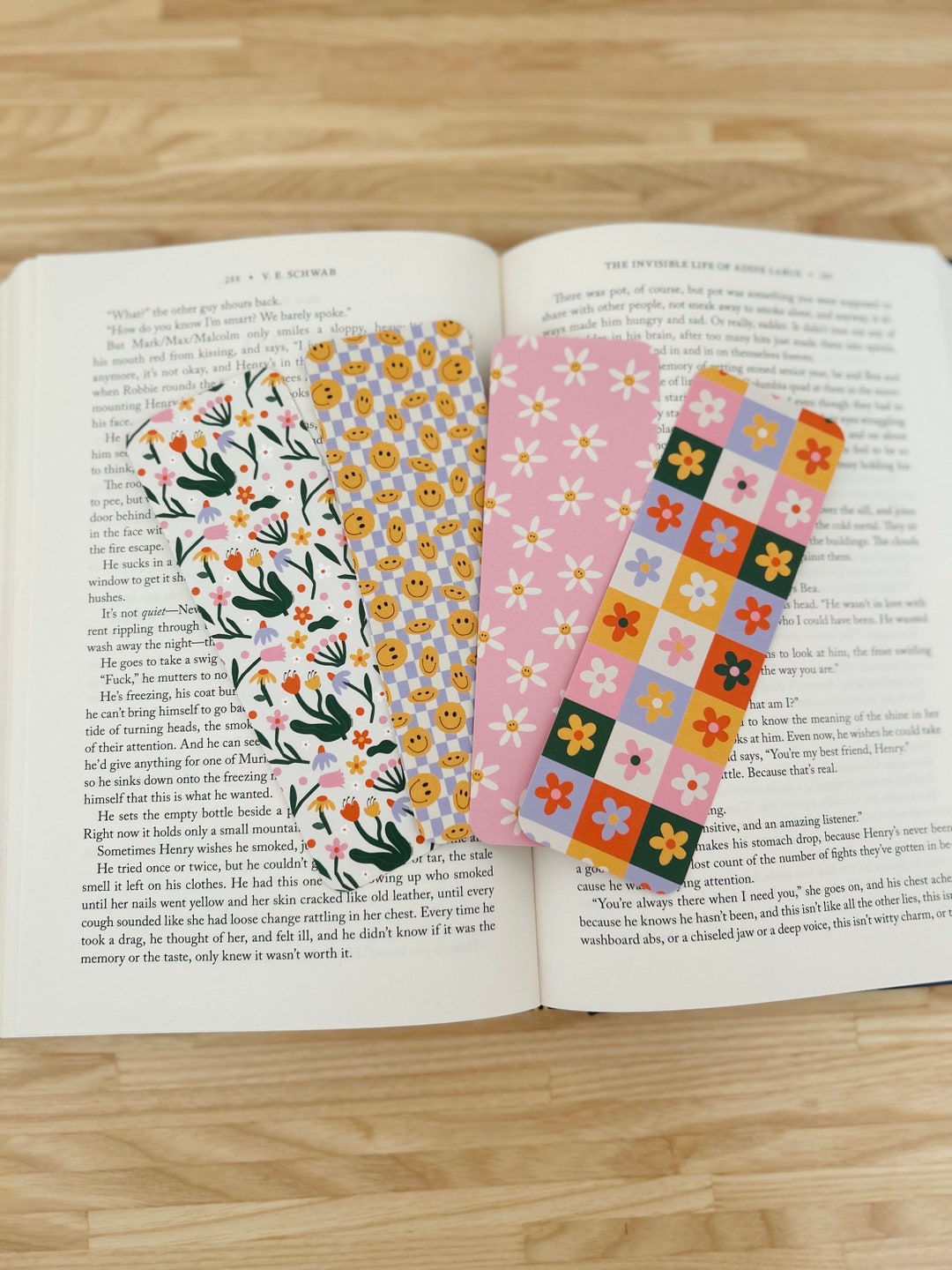 Groovy Vibes Bookmarks | Smiley Face Bookmarks | Floral Bookmarks ...