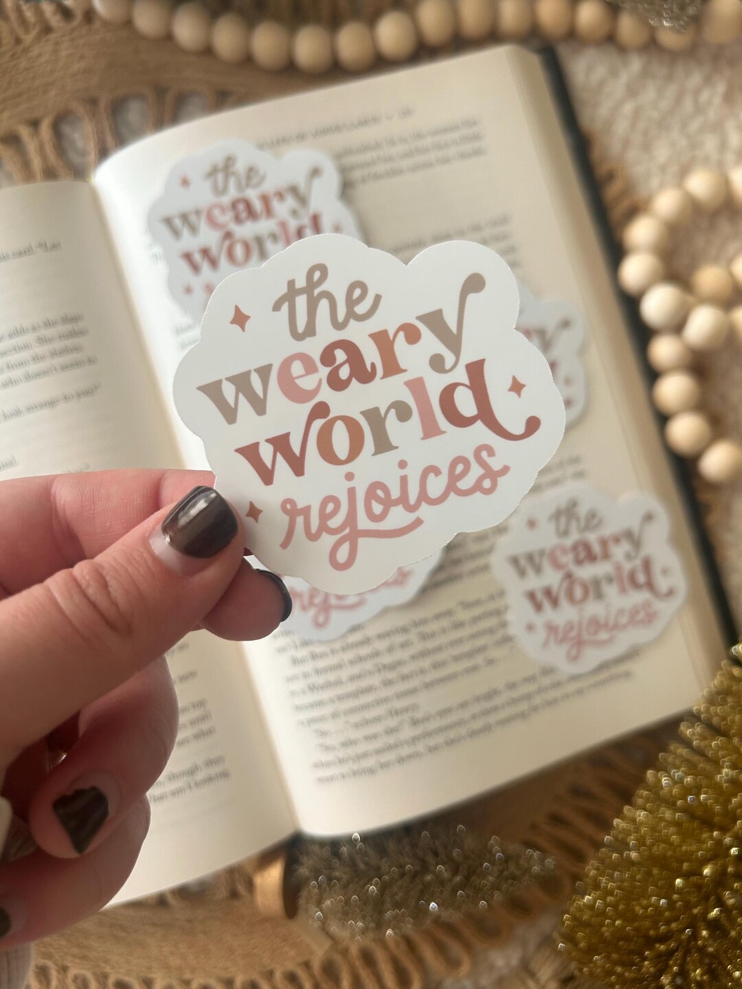 The Weary World Rejoices Sticker | Christmas Sticker | Oh Holy Night ...