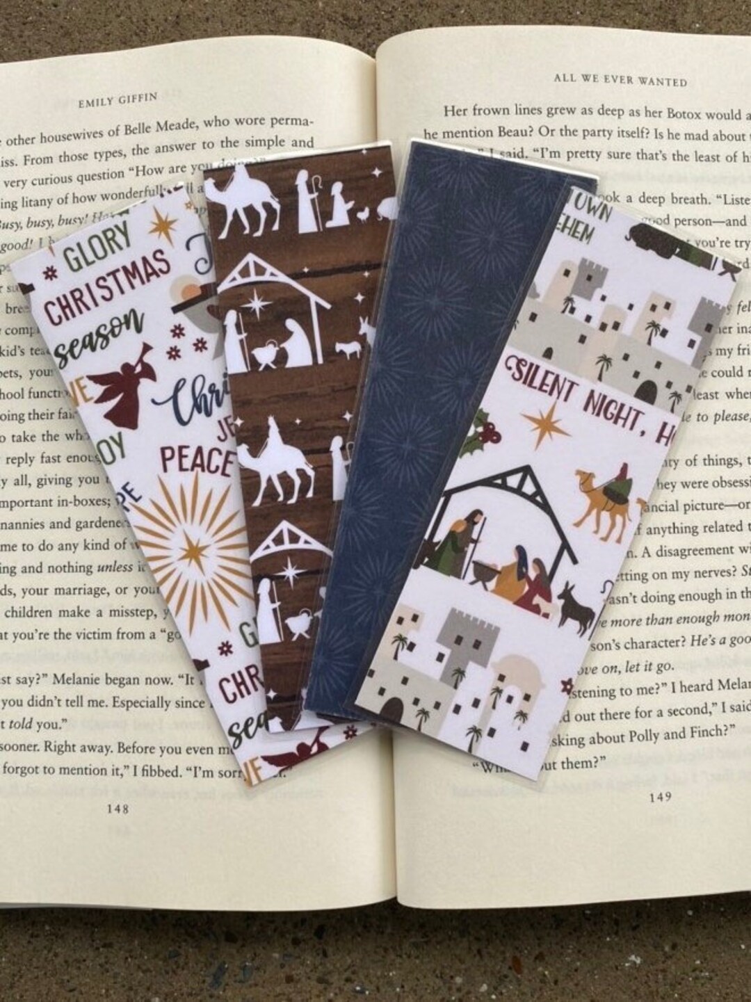 Nativity Bookmarks | Silent Night Bookmarks | Christmas Bookmarks ...